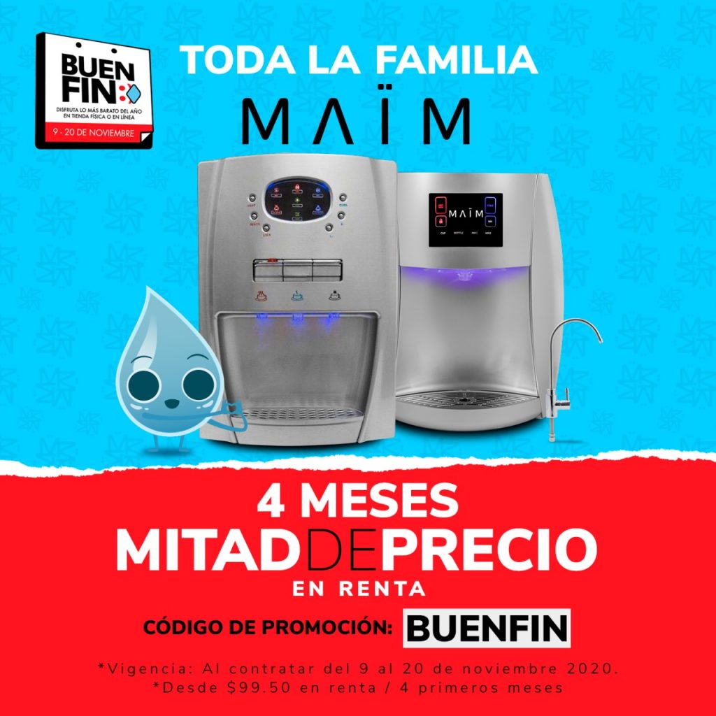 MAÏM | Despachador de agua purificada, potable y alcalina - MAÏM
