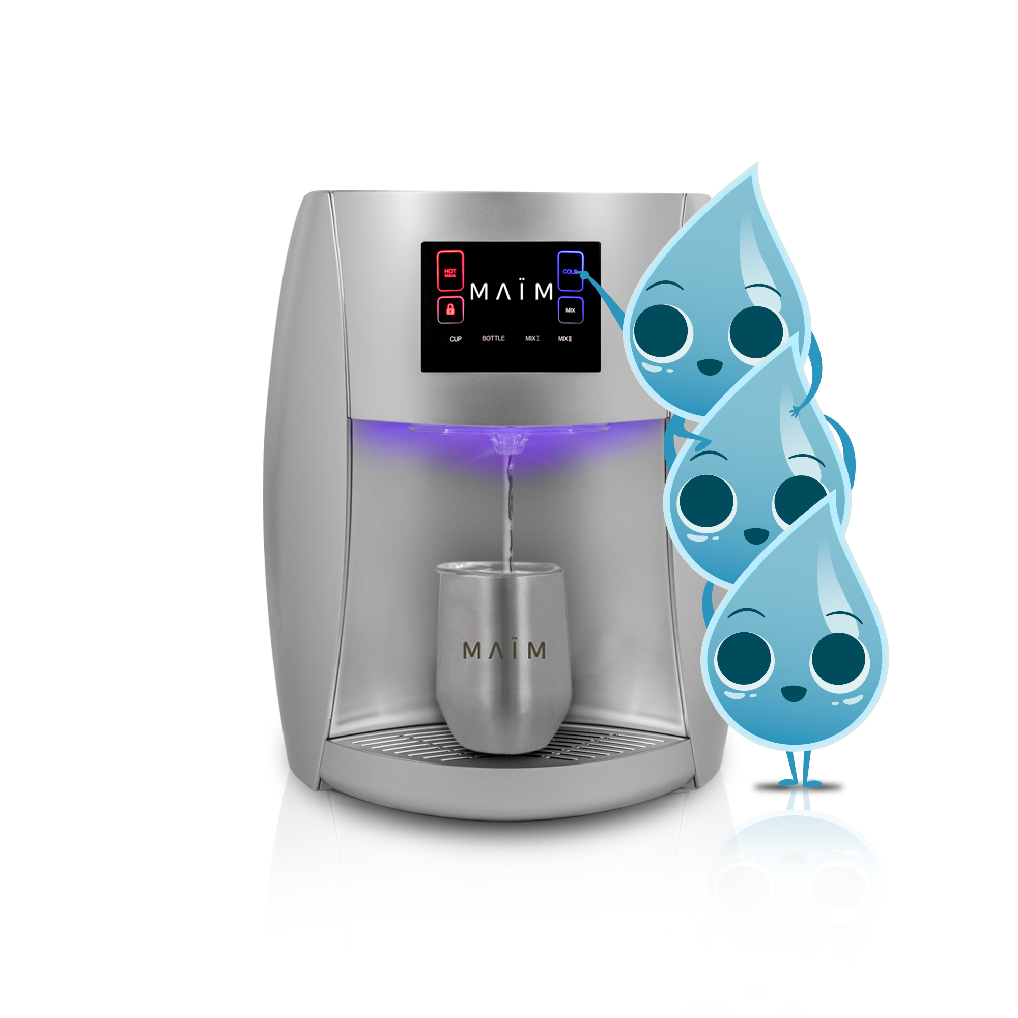 MAÏM | Despachador de agua purificada, potable y alcalina - MAÏM